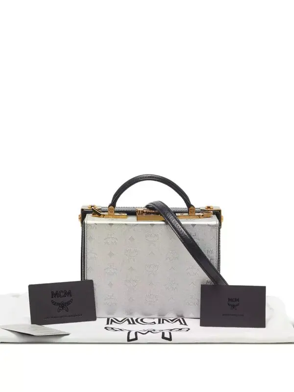Mcm Berlin Visetos Box Bag - Silver