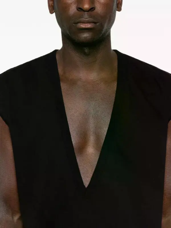 Rick Owens Deep V-neck Sleeveless T-shirt