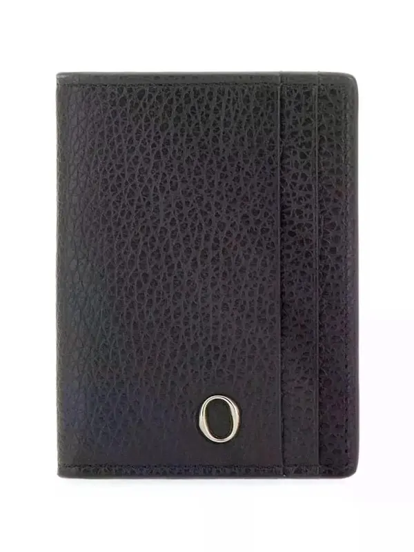 Orciani Micron Hammered-leather Cardholder - Black