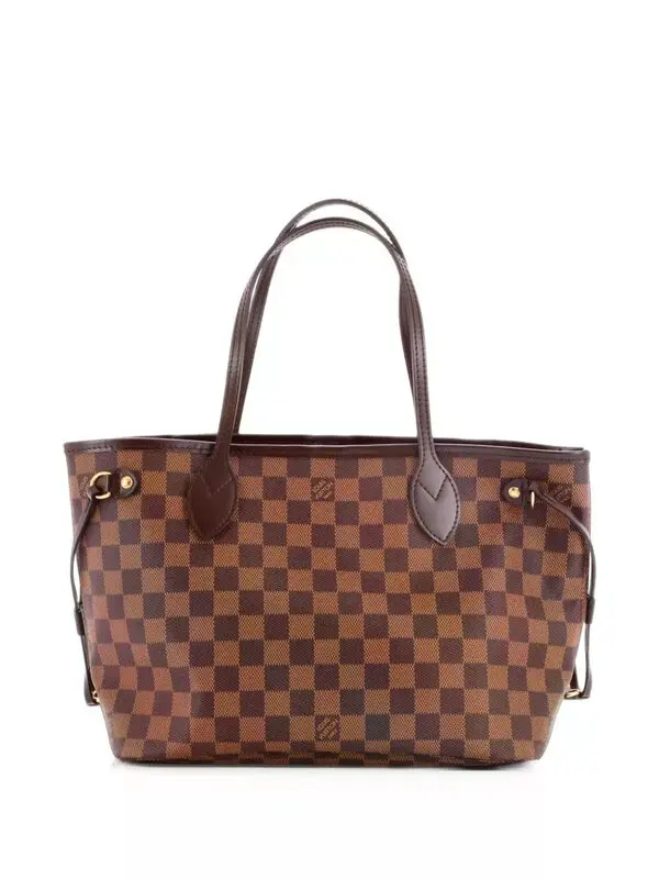 LOUIS VUITTON Neverfull Damier Pm Tote Bag - Brown