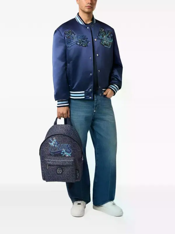 Philipp Plein Backpack Space Dragons Monogram