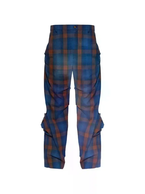 VIVIENNE WESTWOOD Achilles Check Pattern Trousers - Blue