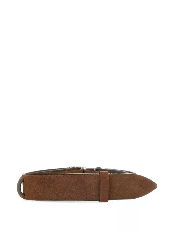 Orciani Nobuckle Suede Belt