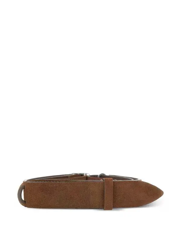 Orciani Suede No-buckle Belt - Brown