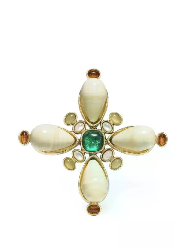 GOOSSENS Lagune Embellished Brooch - Gold