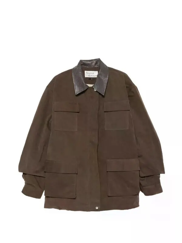 Source Unknown Baia Faux Suede Barn Jacket - Brown