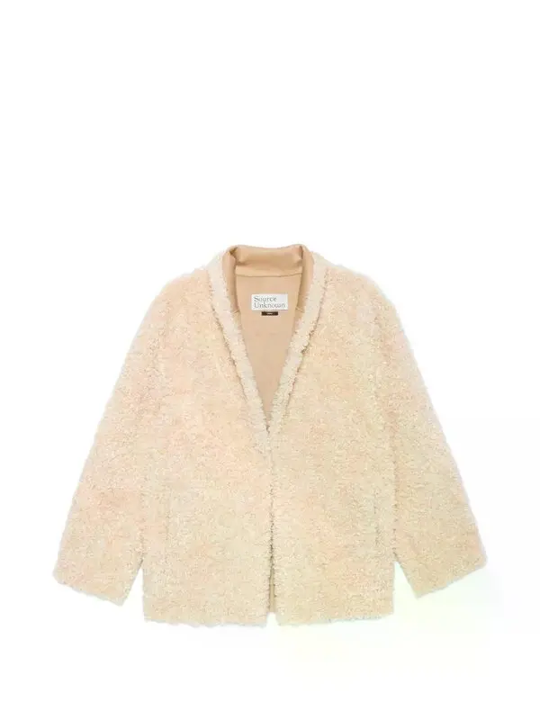 Source Unknown Manuela Shawl-collar Shearling Jacket - Neutrals