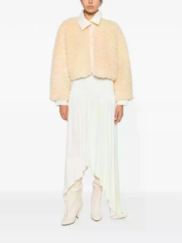 Source Unknown Daye Shearling Cropped Jacket