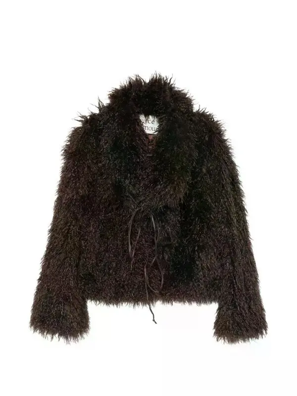Source Unknown Hathi Belted Faux-fur Jacket