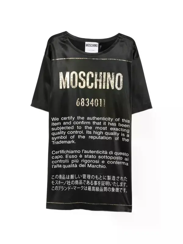 Moschino 2000s Logo-print Dress - Black