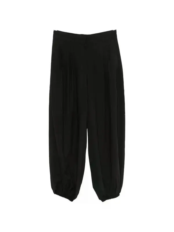 Source Unknown Ruched Straight-leg Trousers - Black