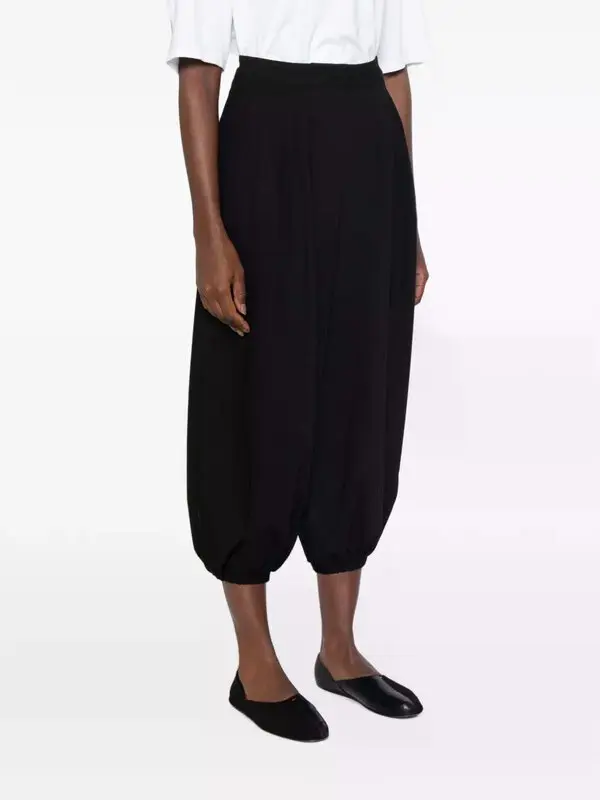 Source Unknown Ruched Straight-leg Trousers - Black