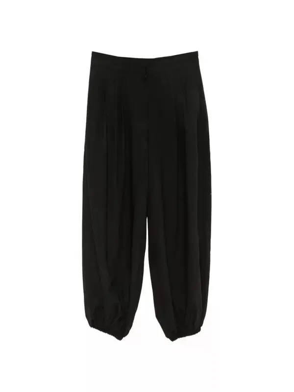 Source Unknown Ruched Straight-leg Trousers - Black