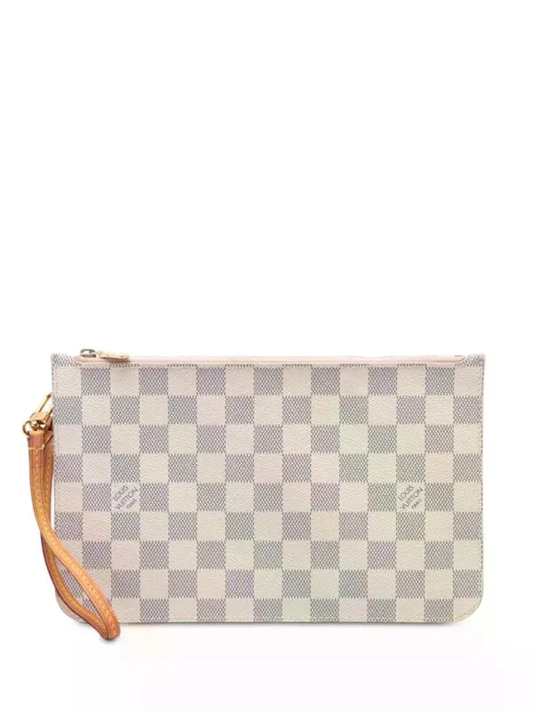 LOUIS VUITTON 2018 Damier Azur Neverfull Mm Pouch