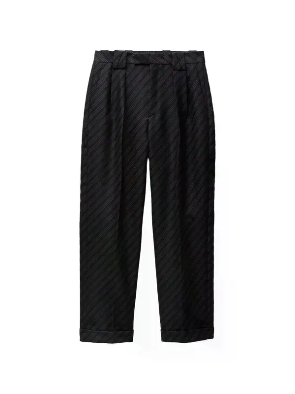 Versace Pinstripe Wool Dress Trousers