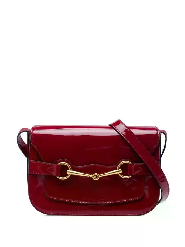 Gucci Patent Bright Bit Flap Cross Body Bag