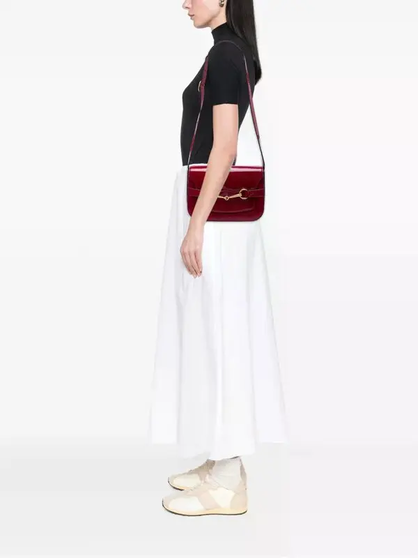 Gucci Patent Bright Bit Flap Cross Body Bag