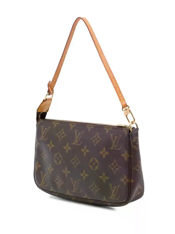LOUIS VUITTON 2000 Monogram Pochette Accessoires Shoulder Bag - Brown