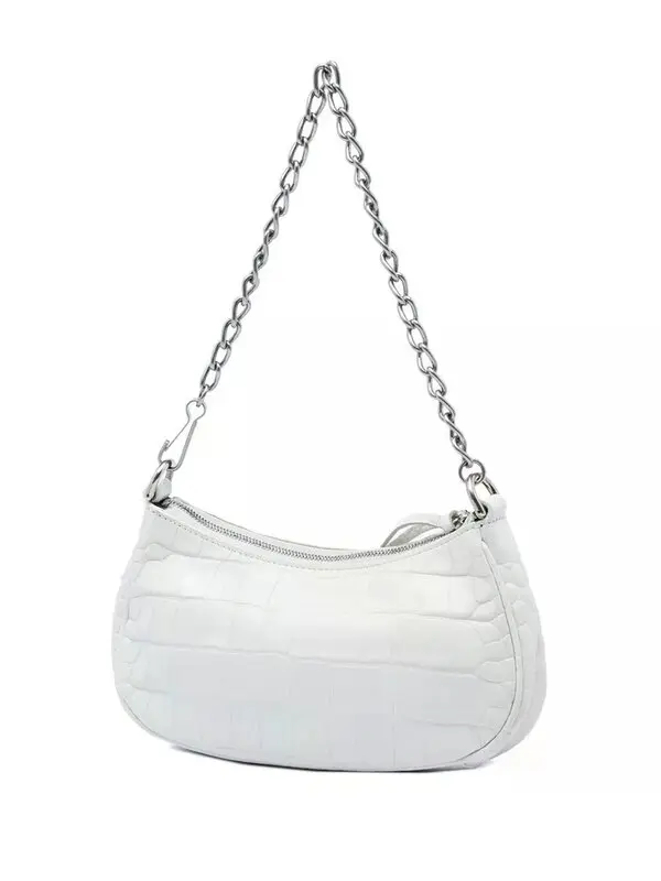 Balenciaga 2022 Mini Embossed Leather Motocross Le Cagole Satchel - White