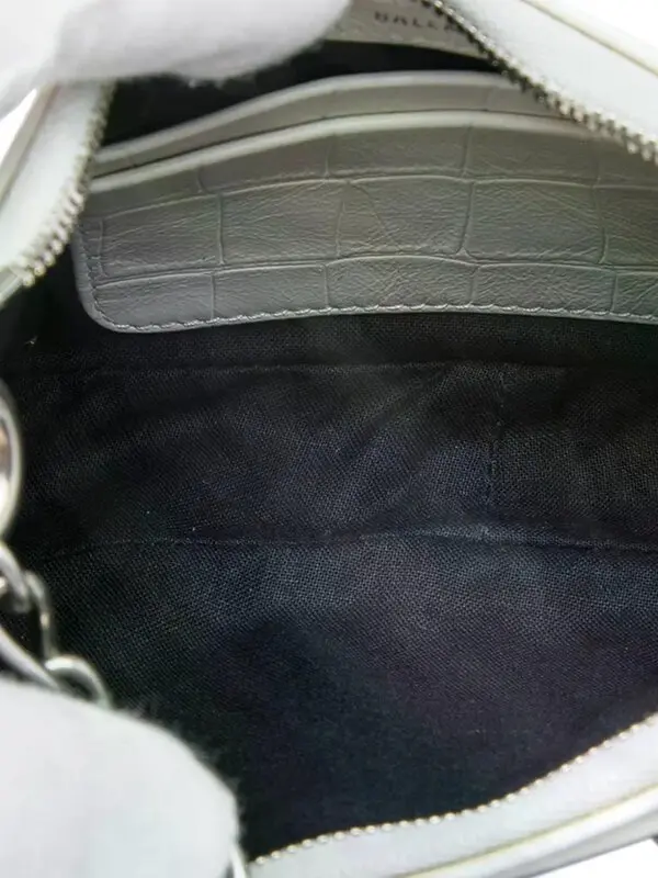 Balenciaga 2022 Mini Embossed Leather Motocross Le Cagole Satchel - White