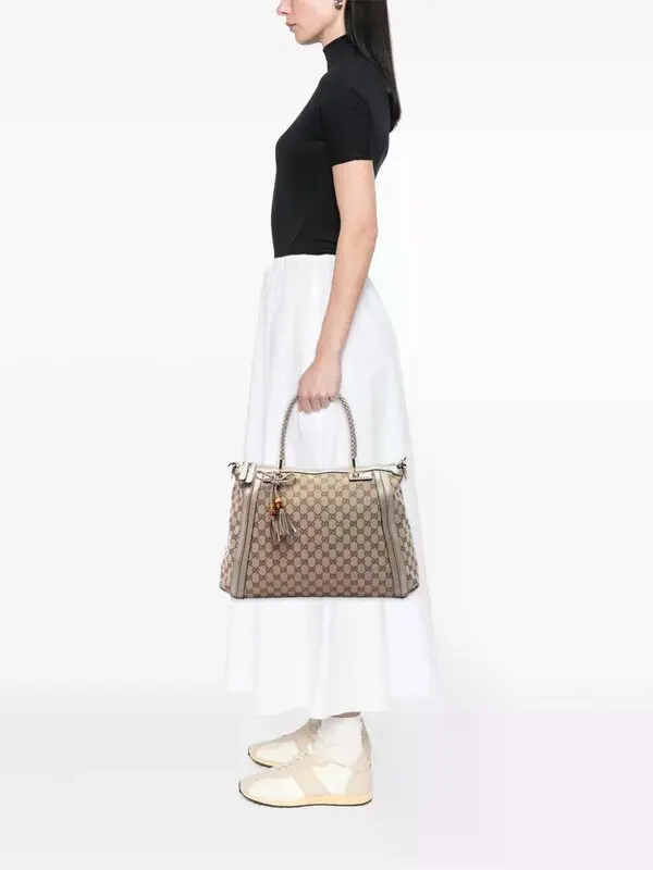 Gucci Gg Canvas Bella Convertible Tote Satchel
