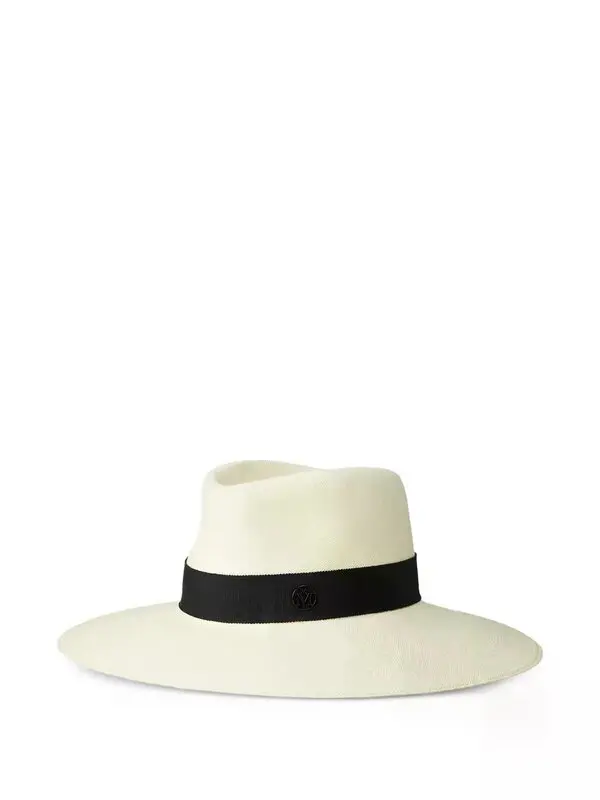 MAISON MICHEL Straw Fedora Hat - Neutrals