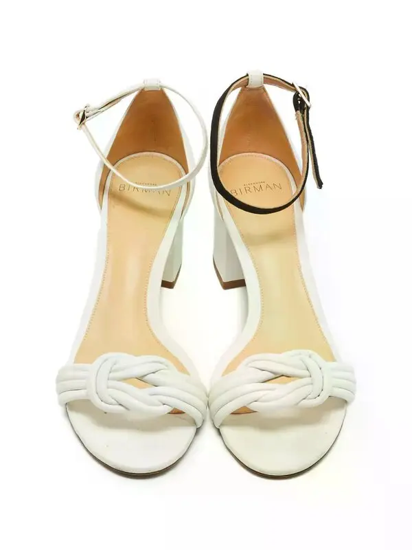 ALEXANDRE BIRMAN Vicky Knotted Ankle-strap Sandals - White
