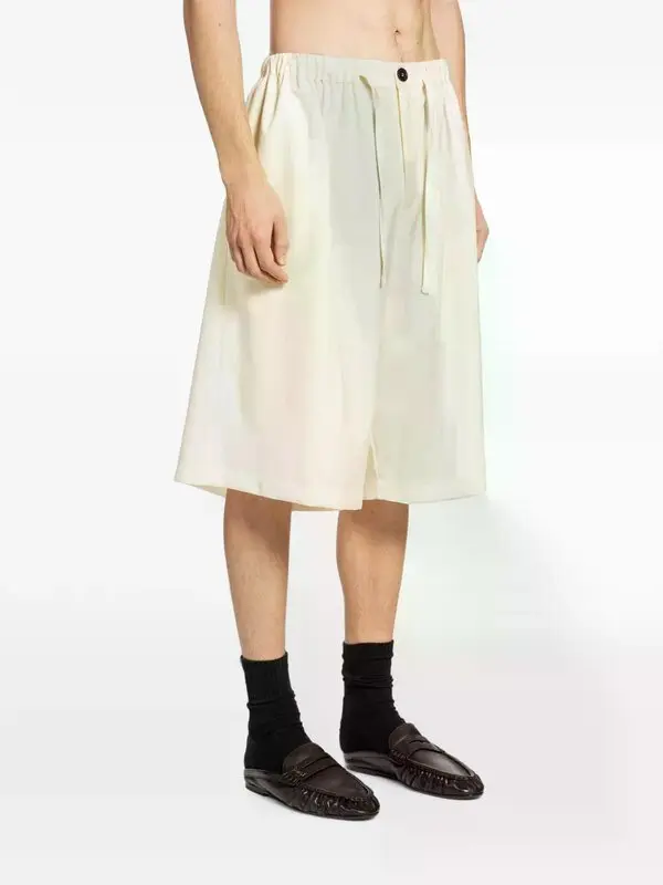ROSE BURRITO Virgin Wool Wide Leg Shorts