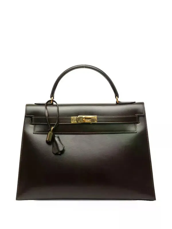 Hermès 1979 Box Calf Kelly Ii Sellier 32 Satchel - Brown