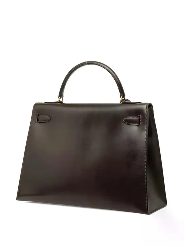 Hermès 1979 Box Calf Kelly Ii Sellier 32 Satchel - Brown