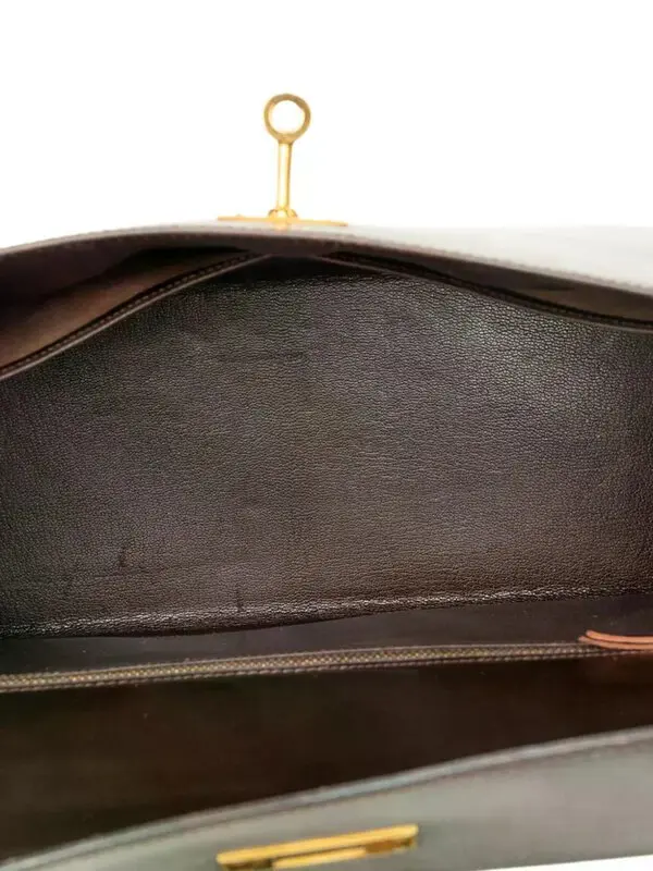 Hermès 1979 Box Calf Kelly Ii Sellier 32 Satchel - Brown