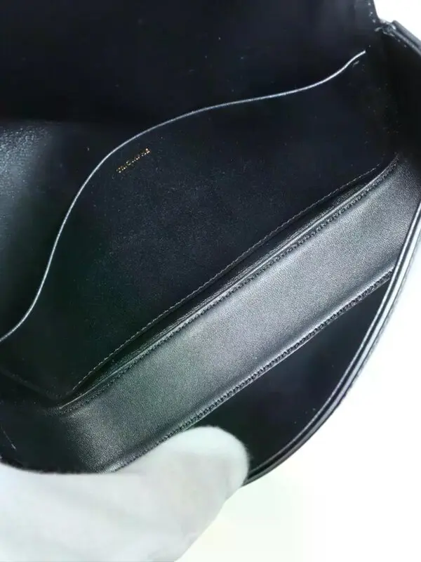 Celine 2000-2026 Shiny Calfskin Triomphe Claude Shoulder Bag