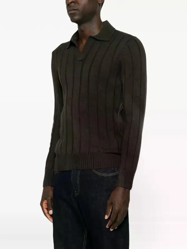 GRAN SASSO Ribbed Polo-collar Sweater