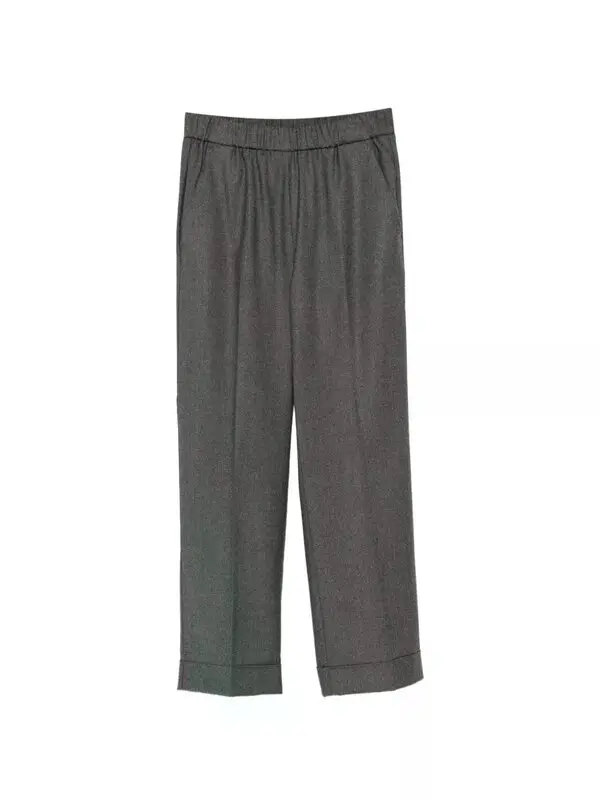 ROSSO 35 Elasticated-waistband Turned-up-cuff Trousers