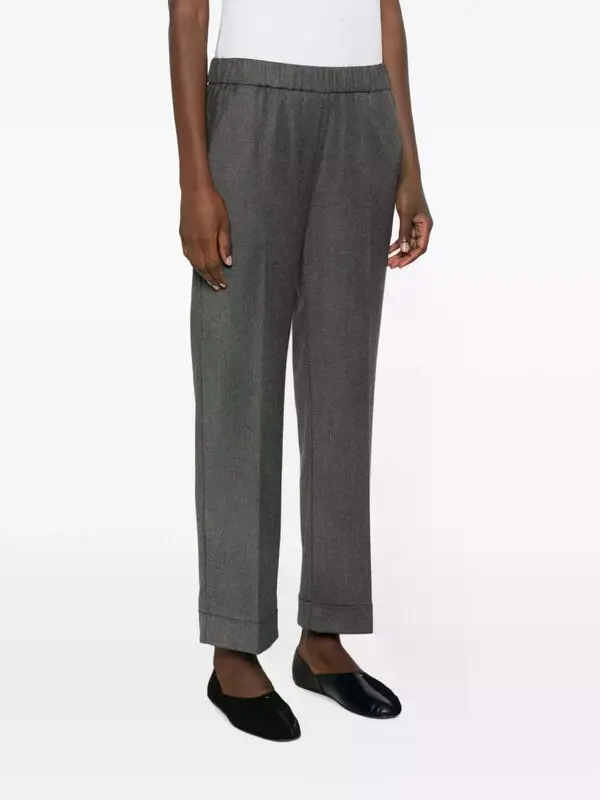 ROSSO 35 Elasticated-waistband Turned-up-cuff Trousers