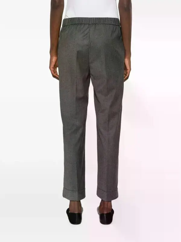 ROSSO 35 Elasticated-waistband Turned-up-cuff Trousers
