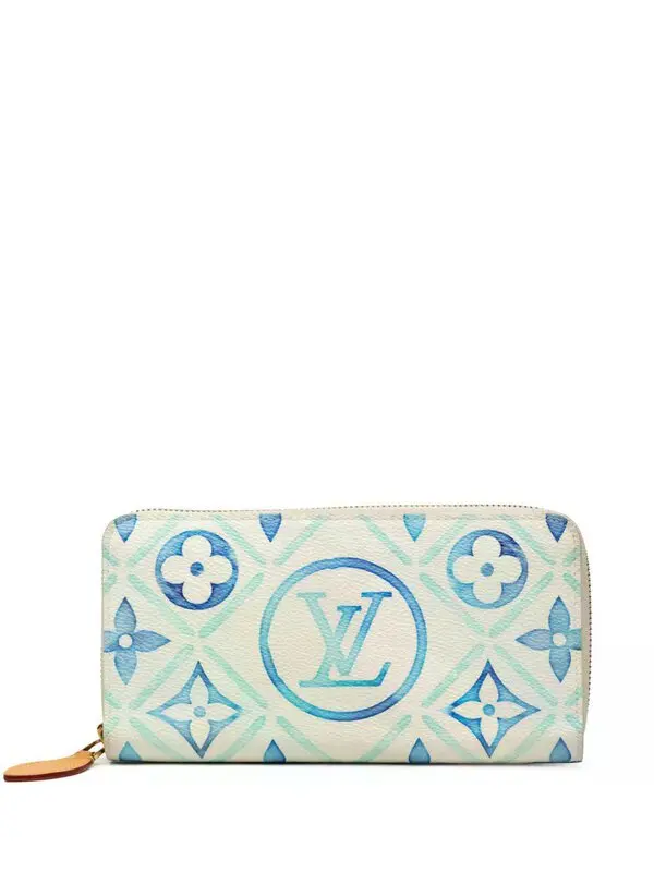 LOUIS VUITTON 2021-2026 Monogram Tiles The Pool Zippy Wallet Long Wallets - Blue