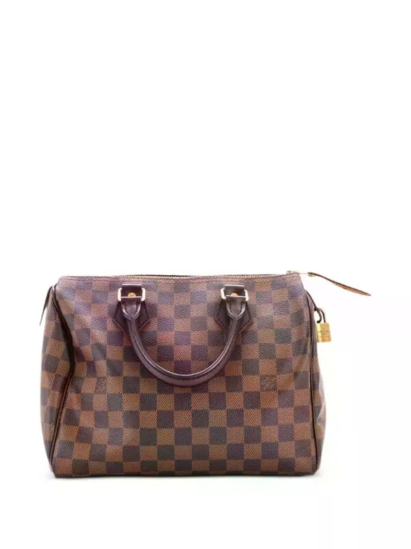LOUIS VUITTON Speedy Damier Satchel - Brown