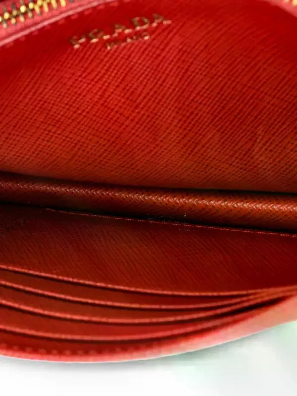 Prada Chain Wallet Saffiano Leather Crossbody Bag