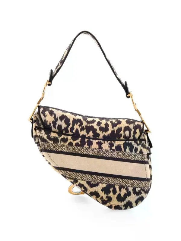Dior Saddle Handbag Mizza Embroidered Canvas Medium Satchel