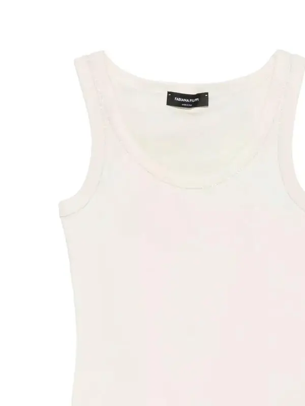 Fabiana Filippi Monili-chain-trim Tank Top