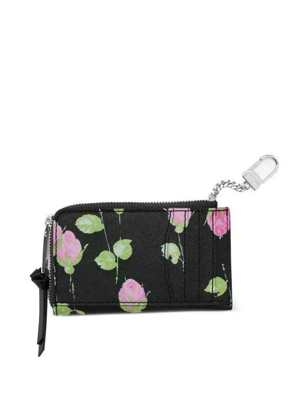 Marc Jacobs Snapshot Top-zip Multi Wallet In Vintage Floral - Black