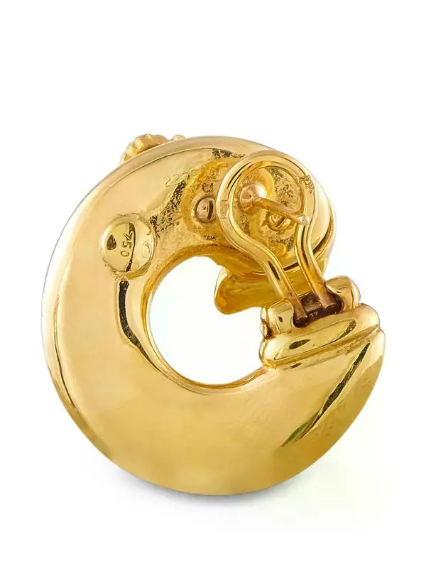 CARRERA Y CARRERA 18k Yellow Diamond Elephant Hoop Earrings - Gold