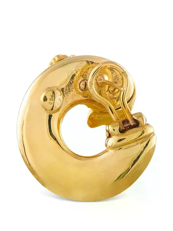 CARRERA Y CARRERA 18k Yellow Diamond Elephant Hoop Earrings - Gold