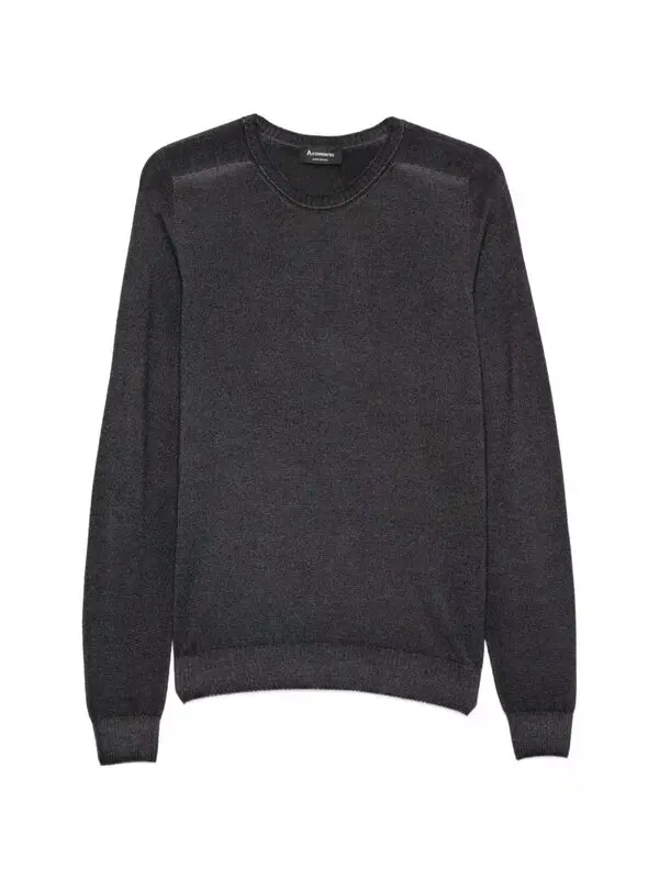 AROVESCIO Crew-neck Long-sleeve Knit - Grey