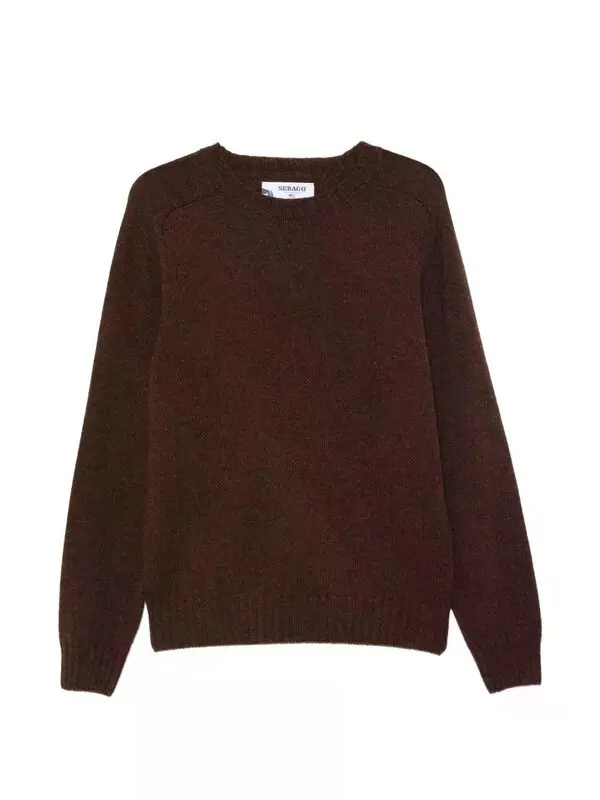 SEBAGO Gilead Crew-neck Wool Sweater - Brown