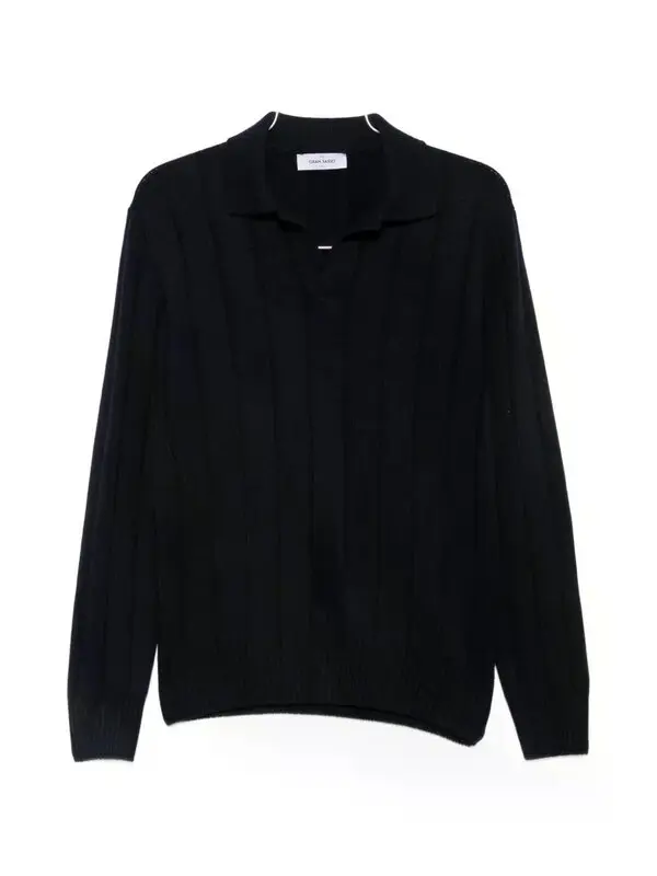 GRAN SASSO Ribbed-knit Polo-collar Sweater