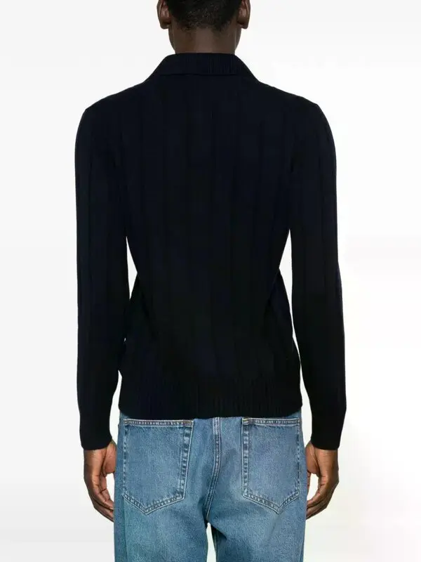 GRAN SASSO Ribbed-knit Polo-collar Sweater