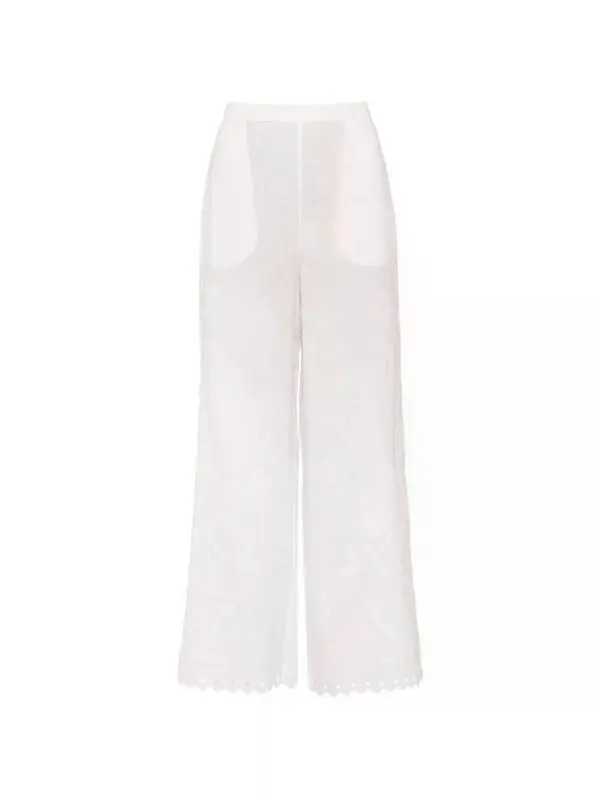 ERES Albatre Embroidered Linen Trousers