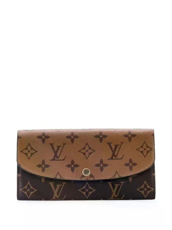 LOUIS VUITTON Emilie Wallet Reverse Monogram Canvas Small Wallets - Brown